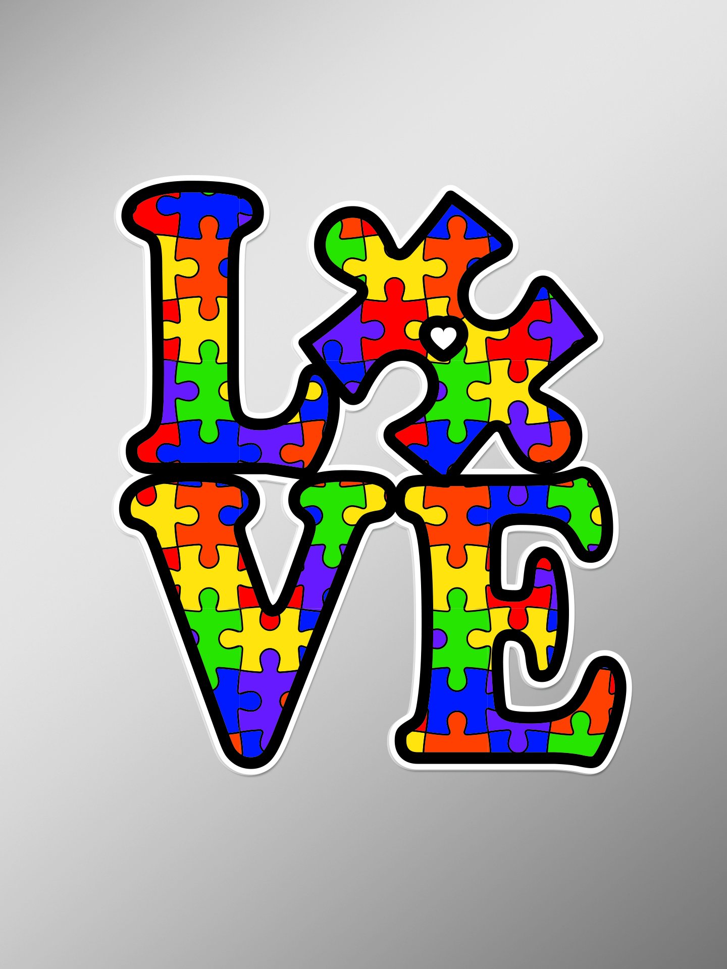 Amazon.com - Autism Love Awareness Puzzle Piece Vinyl Cut Decal Sticker ...
