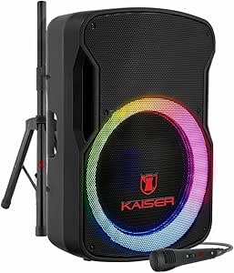 Kaiser Bafle Profesional Recargable, 15” y Potencia de 25,000 W PMPO ...