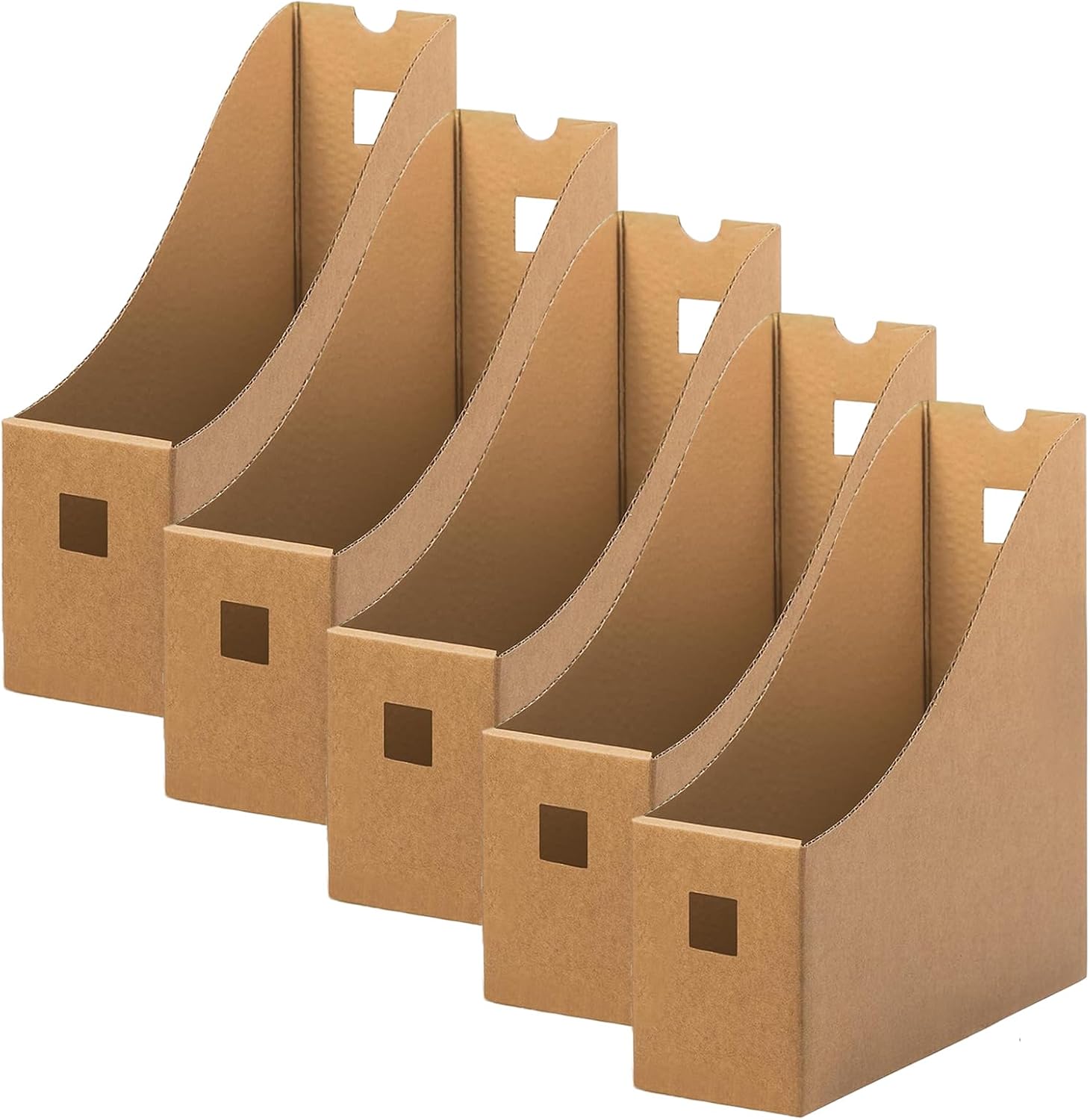 LSC Magazine File Holder Pack of 5 Cardboard Box A4 File Organiser Box ...