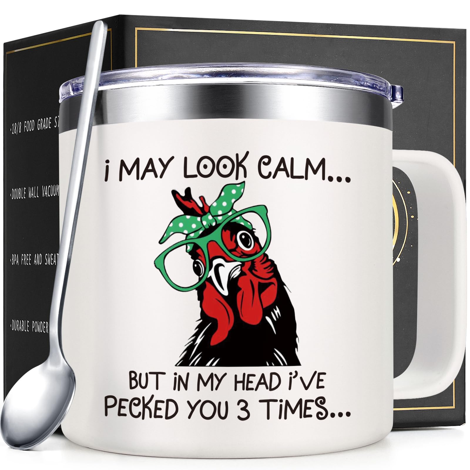 Amazon.com: Lifecapido Chicken Gifts, I May Look Calm But In My Head I ...