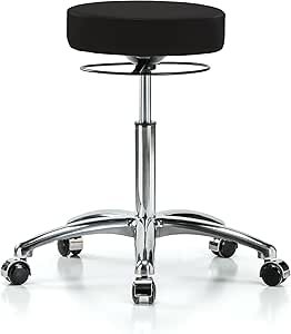 Amazon.com: Perch Chrome Stella Rolling Height Adjustable Salon & Spa ...