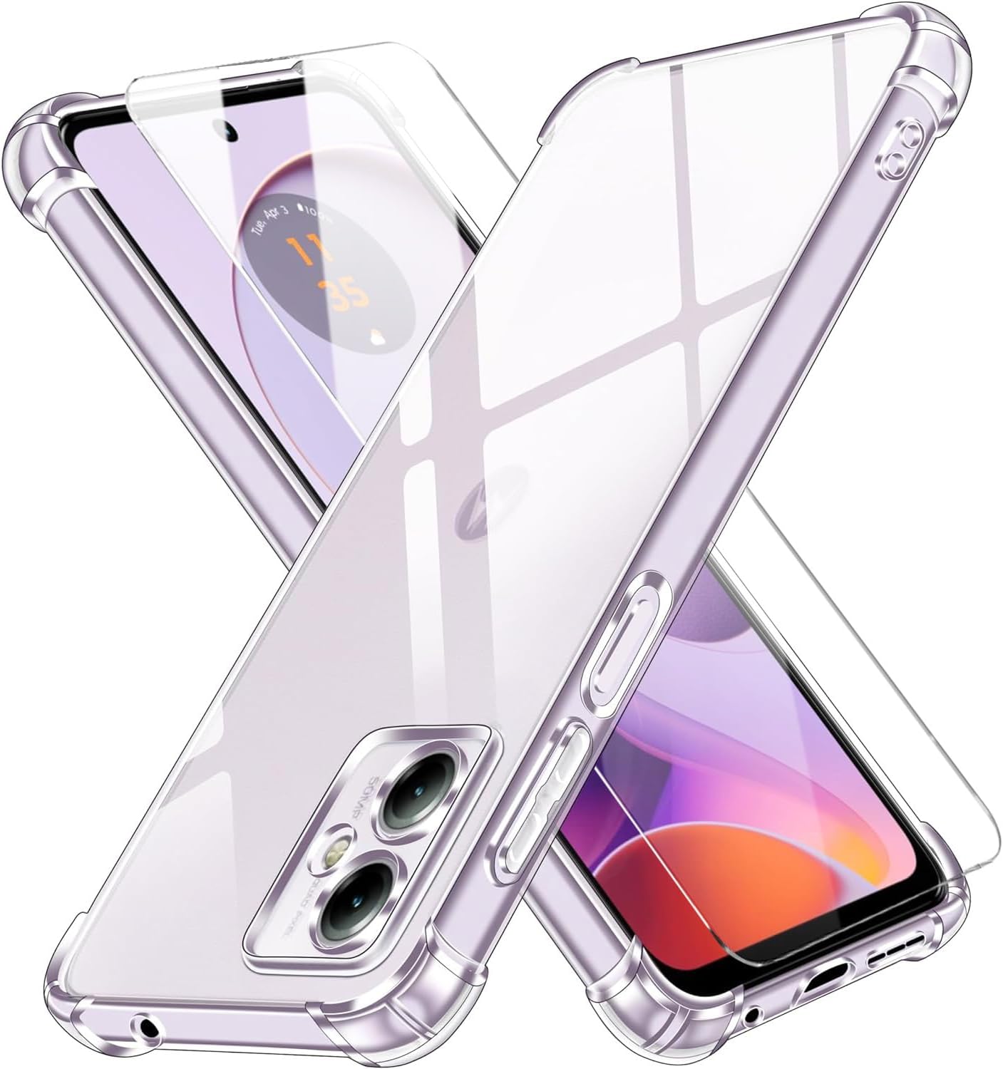 Motorola Moto G84 5G Case with Built-in Screen Protector, 360 Full Body ...