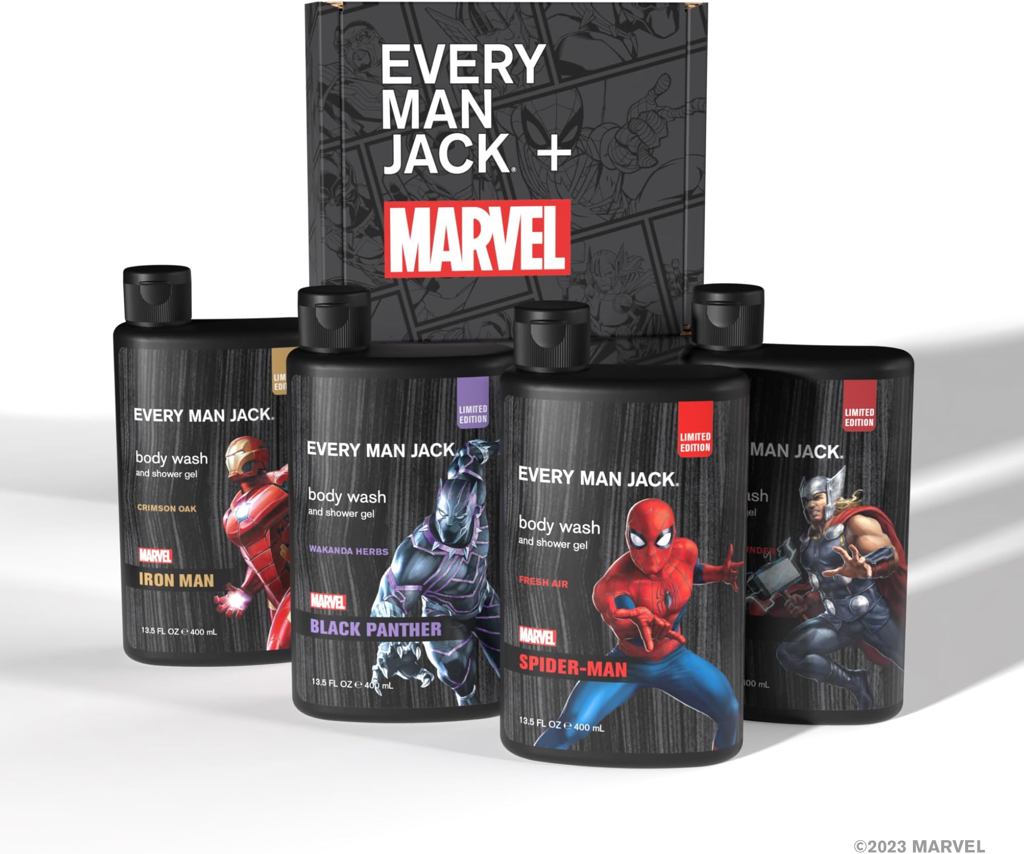Amazon.com : Every Man Jack Marvel Collectors Box Body Wash Gift Set ...