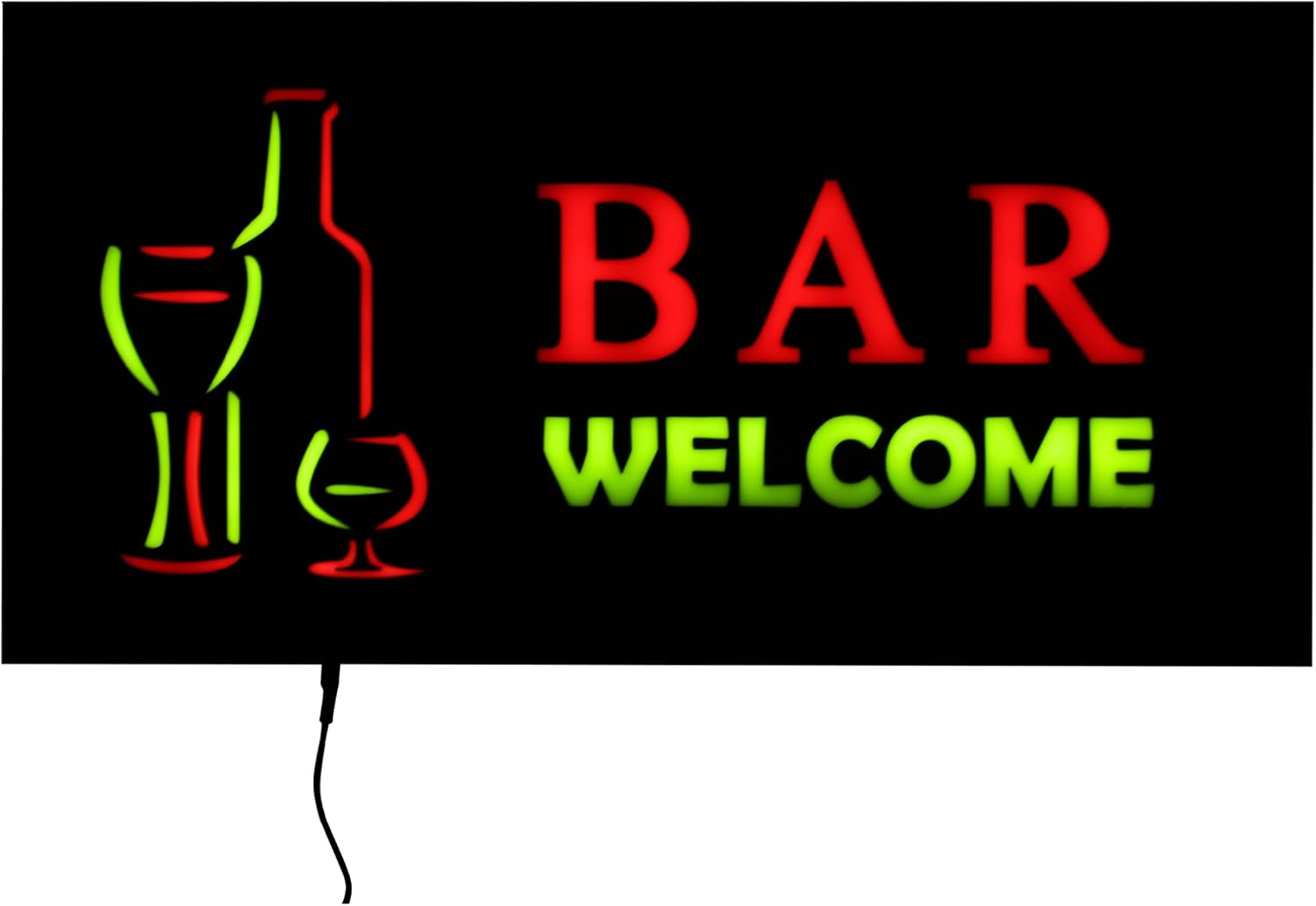 Amazon.com : FlashingBoards Welcome Bar Neon RGB LED Sign Animated ...