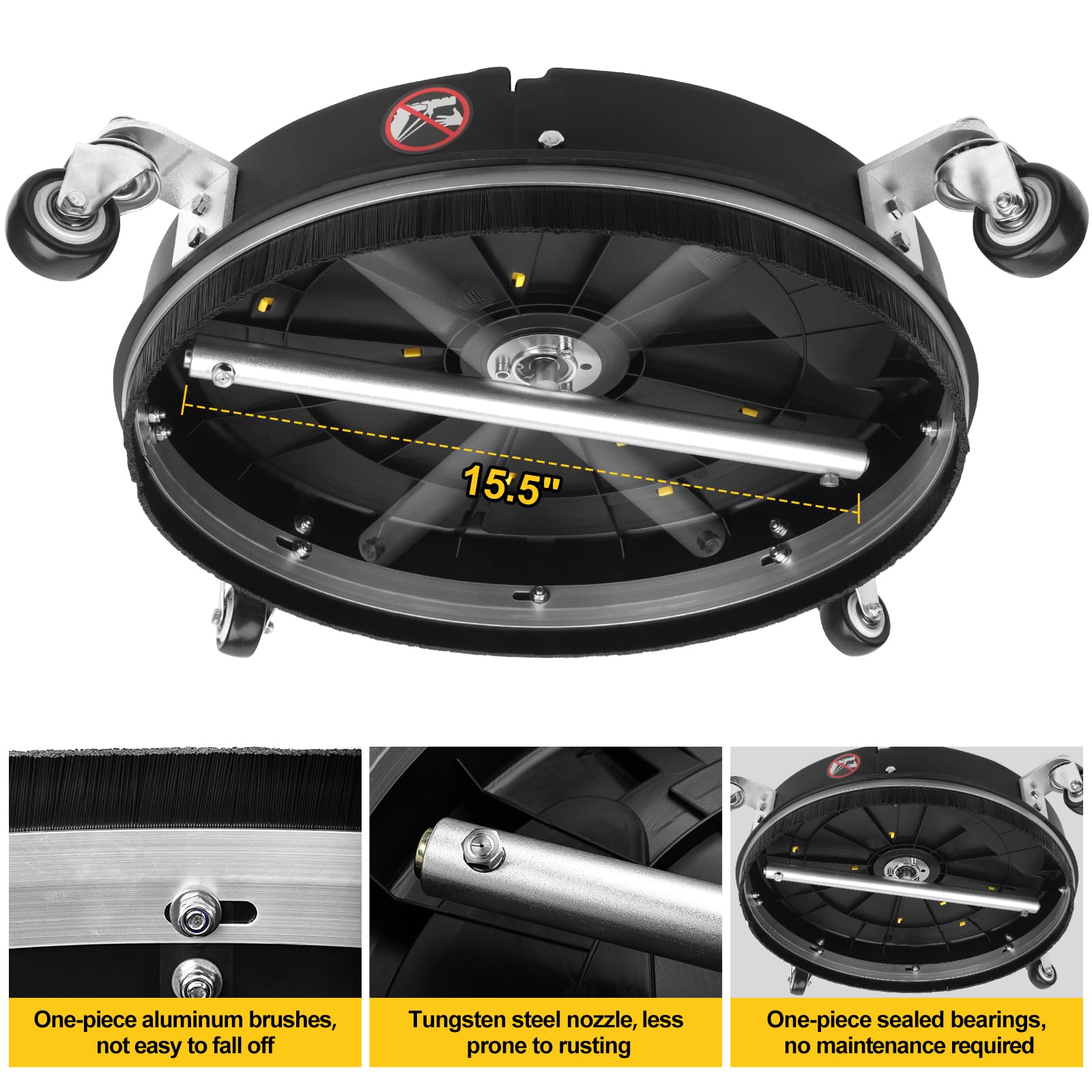 18" Pressure Washer Surface Cleaner, Power Washer Surface Cleaners with ...