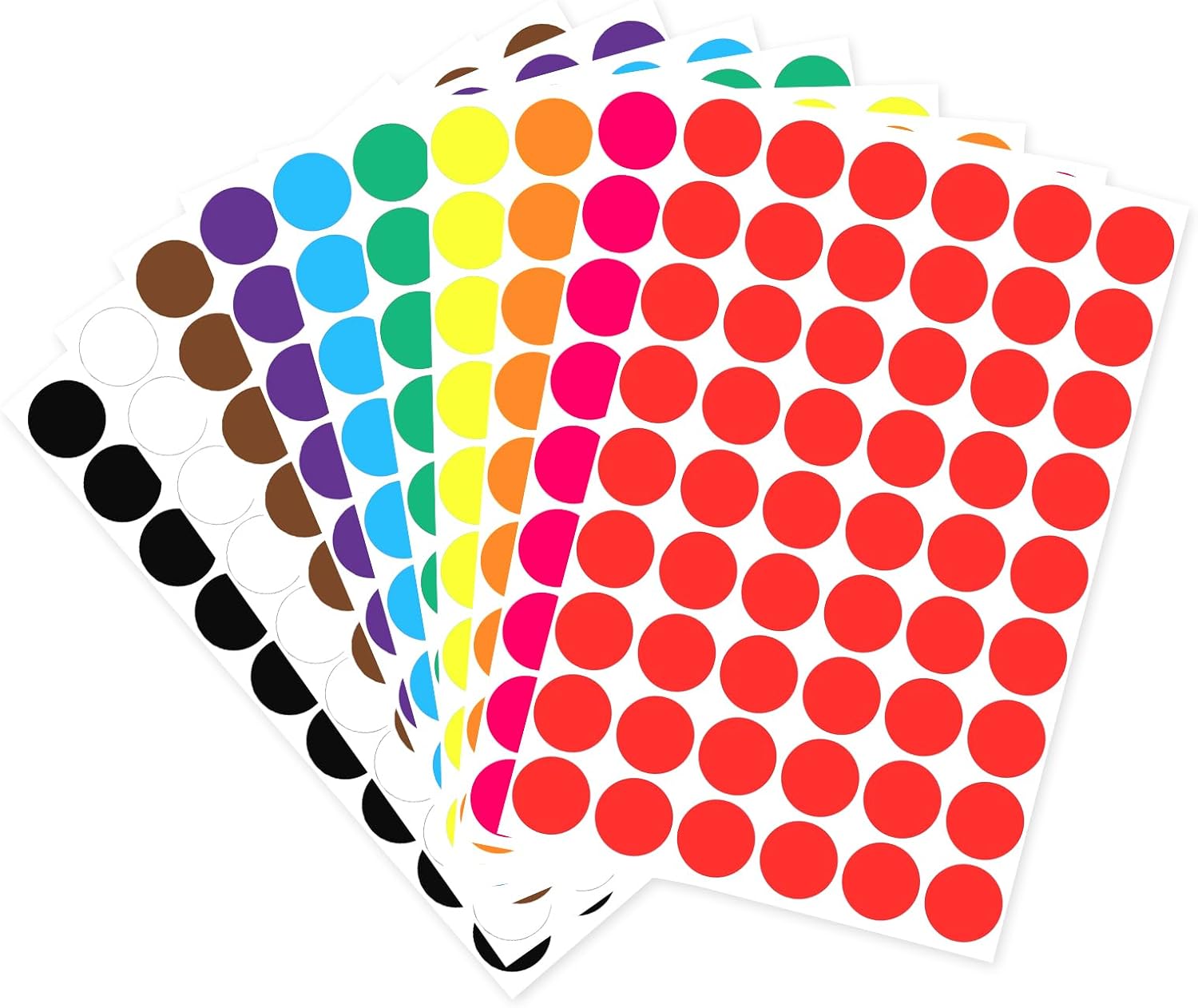 Amazon.com : 1620 PCS Writable Colored Dot Stickers, Strong Adhesive ...