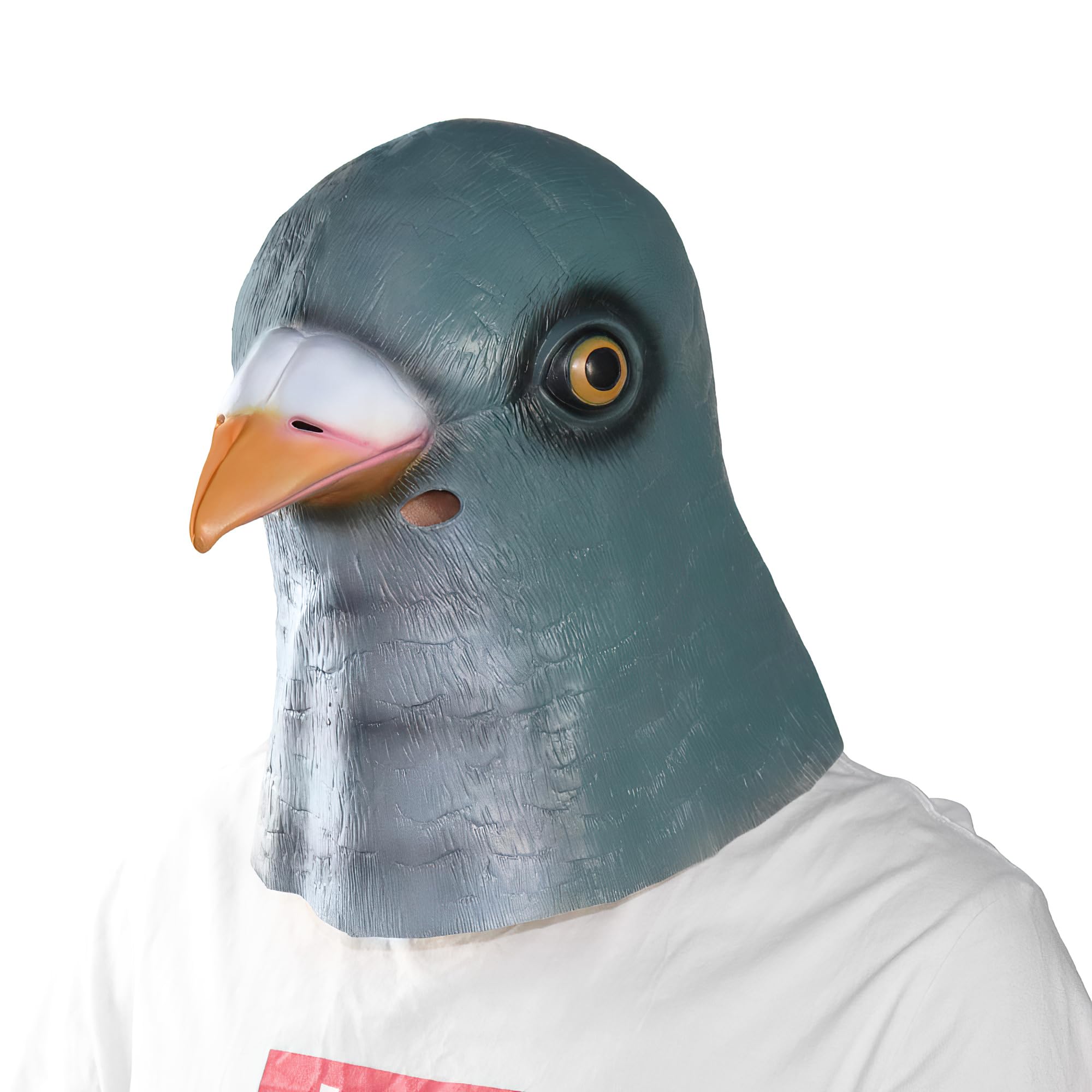 Farango Pigeon Mask - Realistic Latex Bird Head Mask for Halloween ...