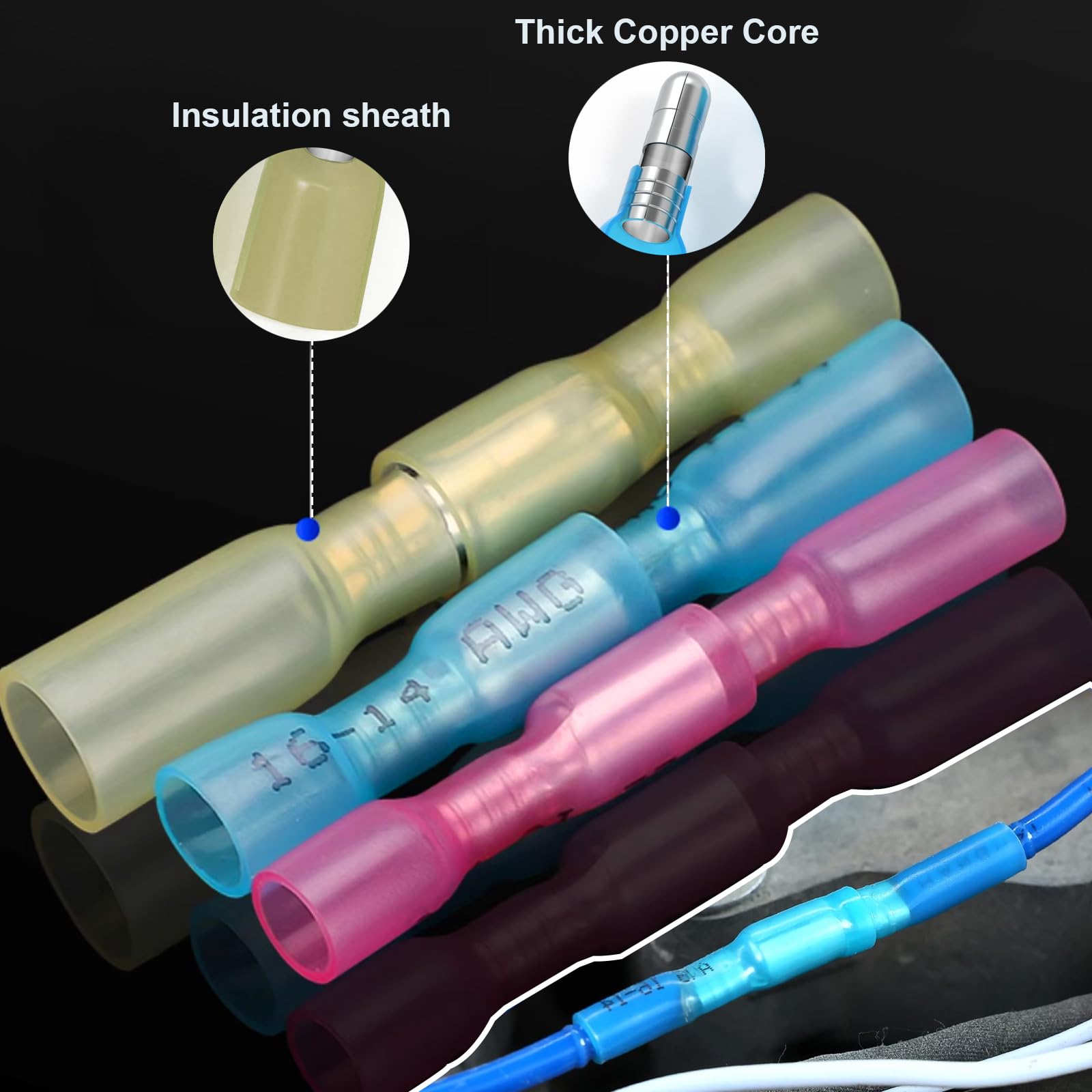 Snapklik.com : Smseace 230PCS Heat Shrink Bullet Connectors Assortment ...