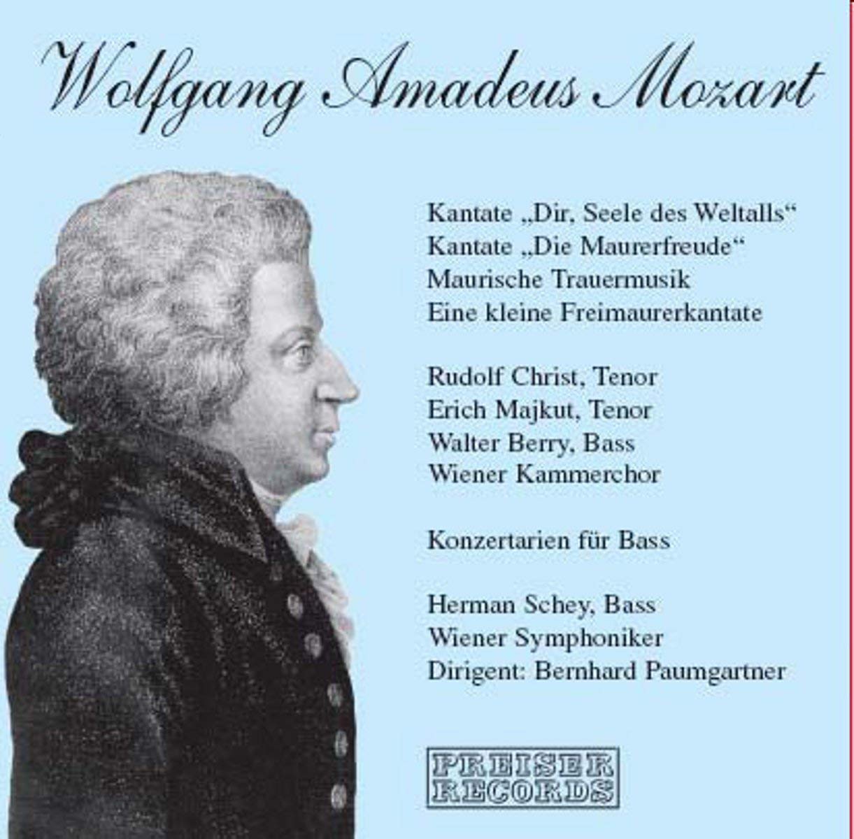 Mozart : Arien und Kantaten. Paumgartner.: Wolfgang Amadeus Mozart ...