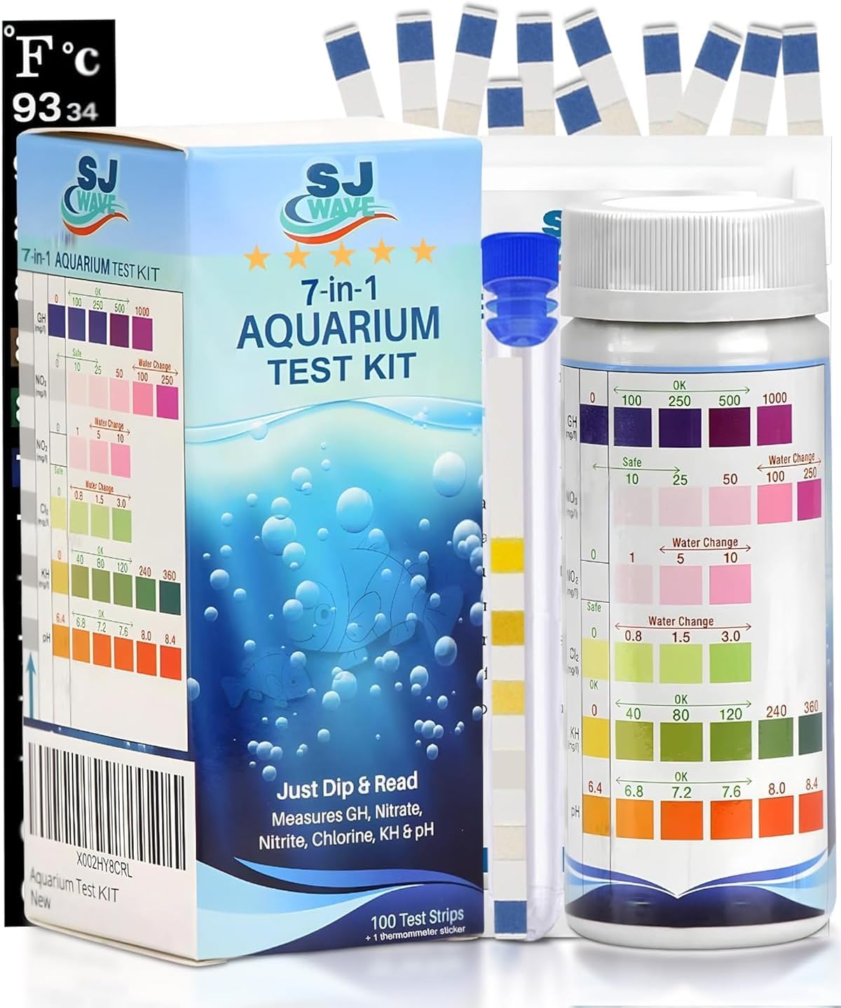 Aquarium Test Strips – 7 in 1 Fish Tank Water Testing Kit & eBook ...