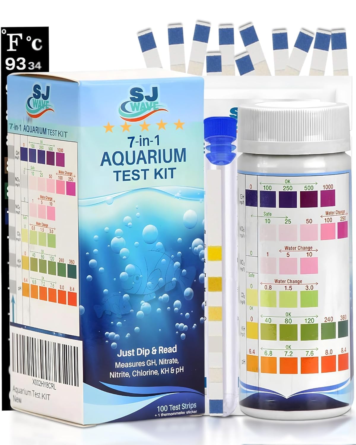 Aquarium Test Strips – 7 in 1 Fish Tank Water Testing Kit & eBook ...