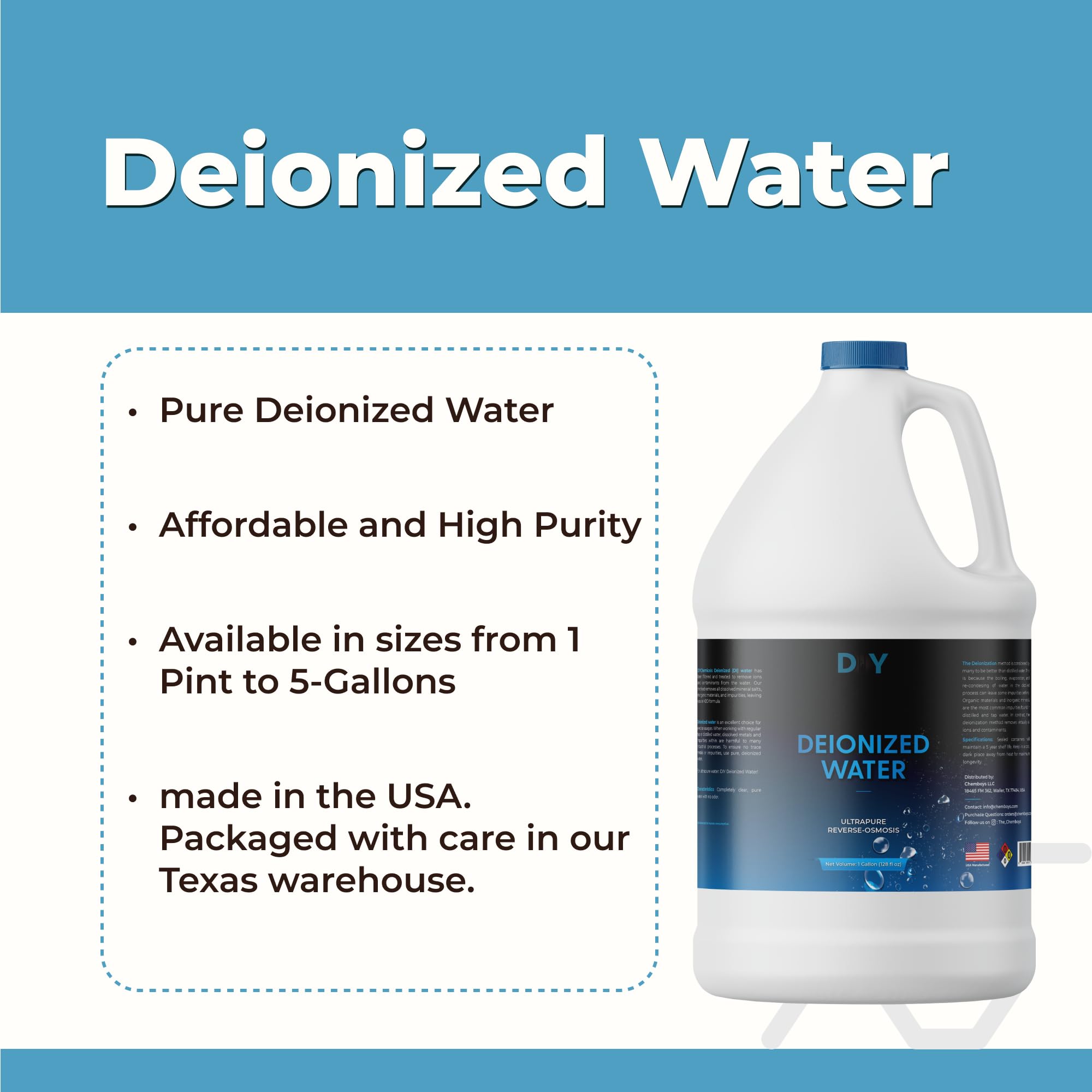 Snapklik.com : DIYChemicals Deionized Water