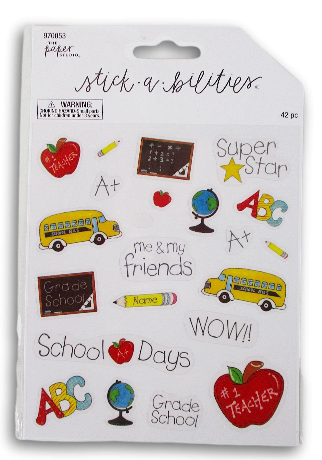 Amazon.com: Back to School Scrapbook Classroom Cardmaking Stickers ...