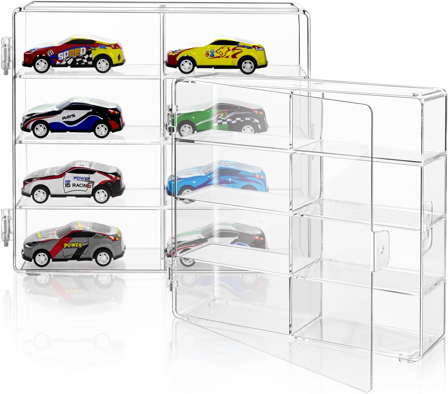 Amazon.com: Clear Acrylic Display Case with RGB Lights for 1:18 Scale ...