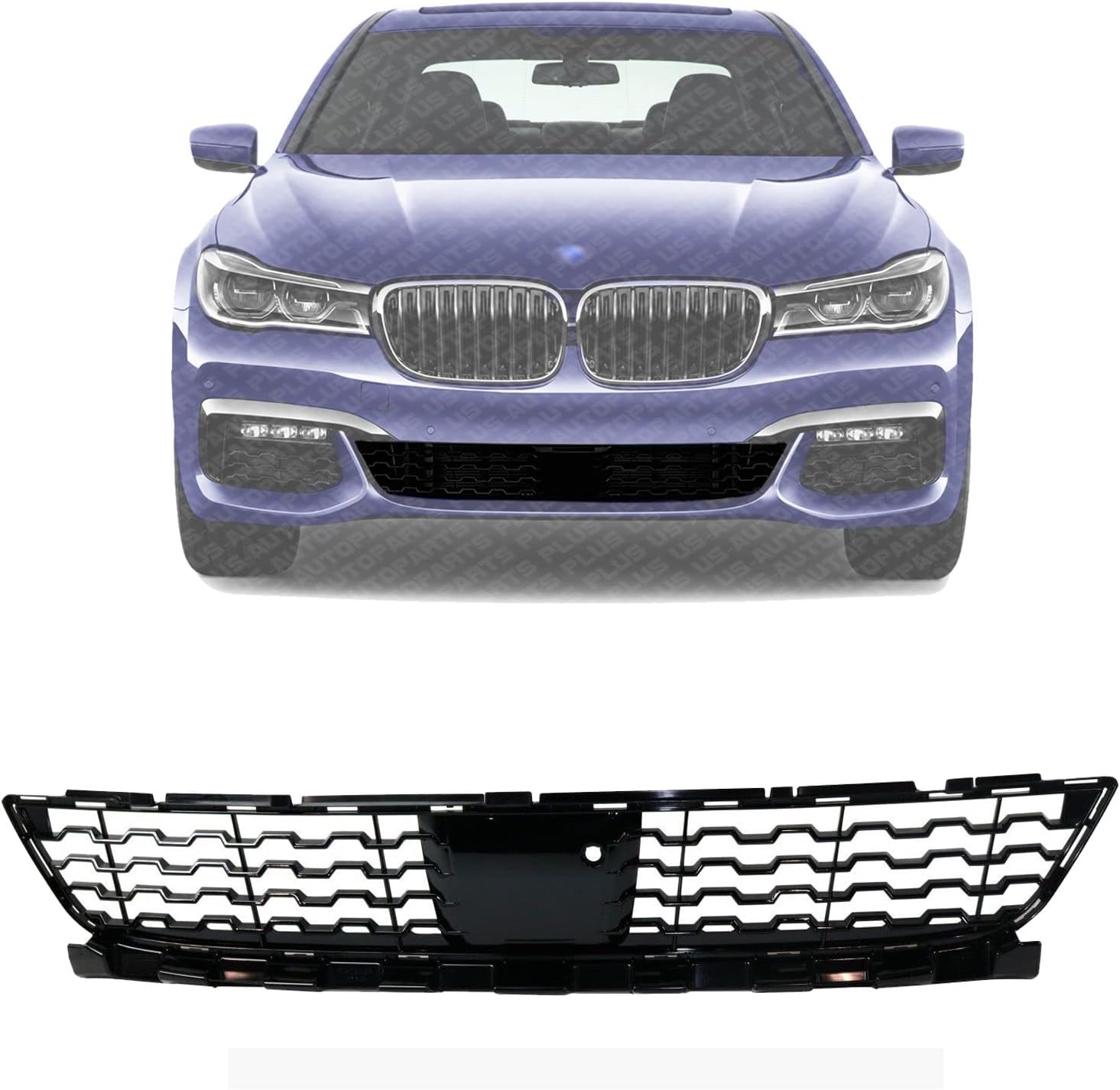 Amazon.com: US AUTO PARTS PLUS New Front Bumper Center Grille Plastic ...