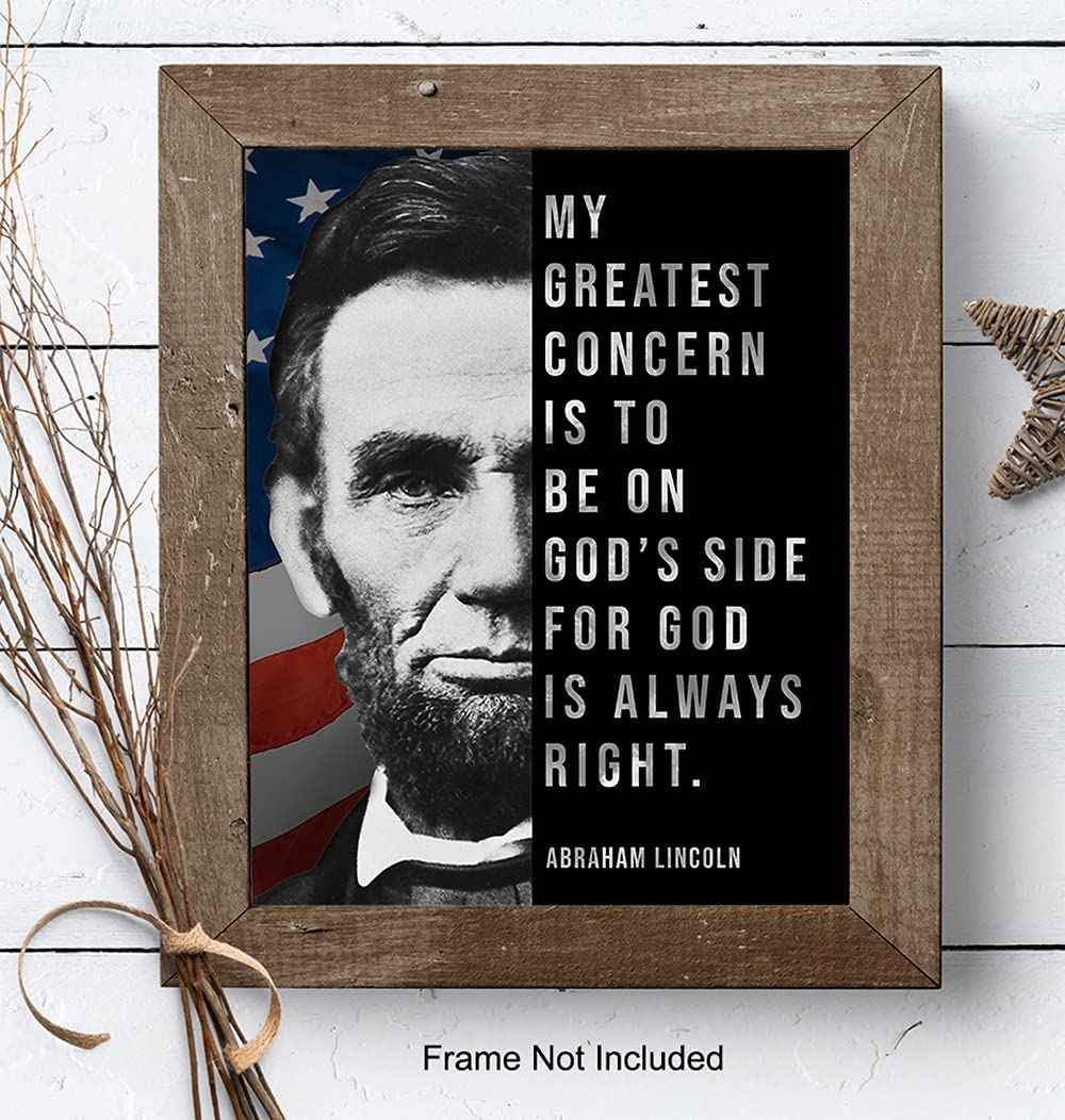 Abe Lincoln – Abraham Lincoln Poster, 8×10 – American Flag Wall Decor ...