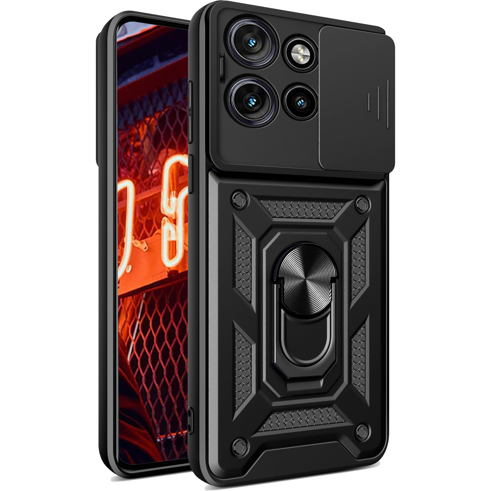 Amazon.com: Ephoou for Motorola Edge 50 Neo Armor Case with Slide ...