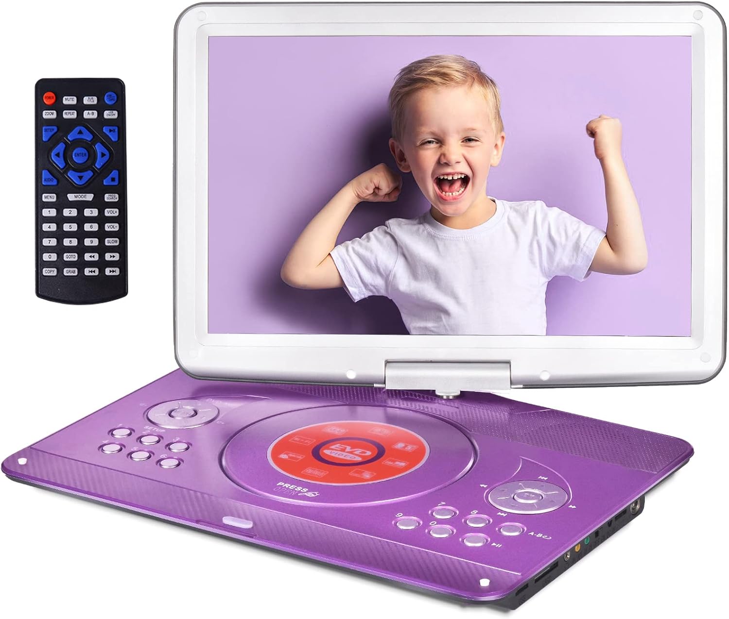 Amazon.com: JEKERO 16.9'' Portable DVD Player with 14.1'' Large Swivel ...