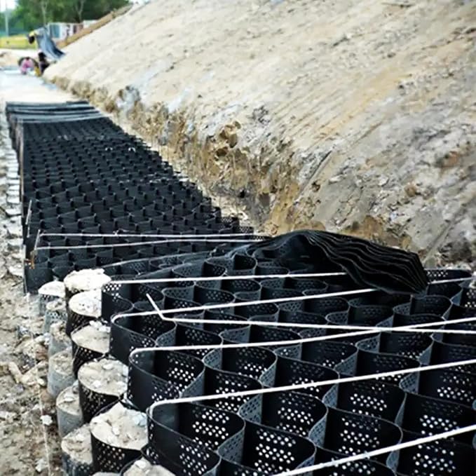 Geocelda Malla De Geomalla Para Muro De Contención, Loess Colapsable ...