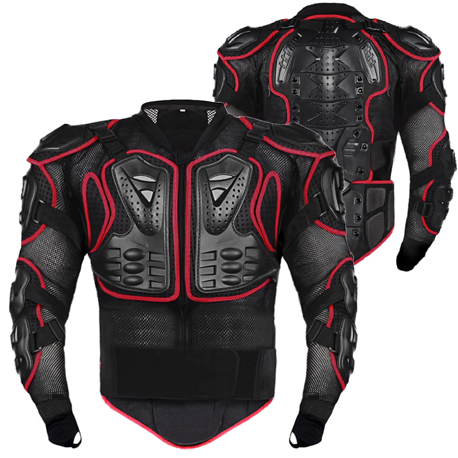Motorcycle Armor Jacket Spine Chest Protection Full Body Gear Motocross ...