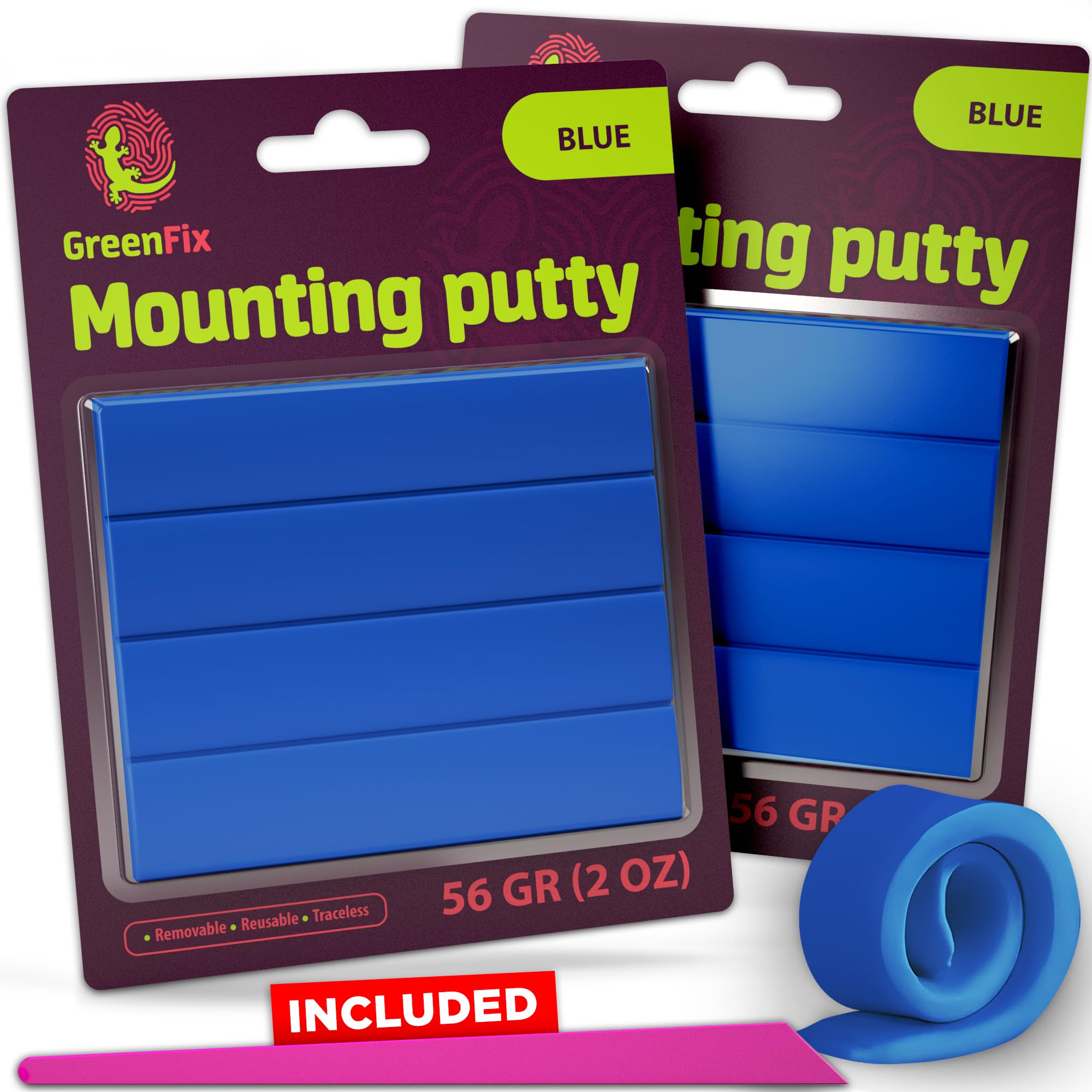 Amazon.com: 2 Pack GreenFix Mounting Putty 2oz - Sticky Tack for Wall ...