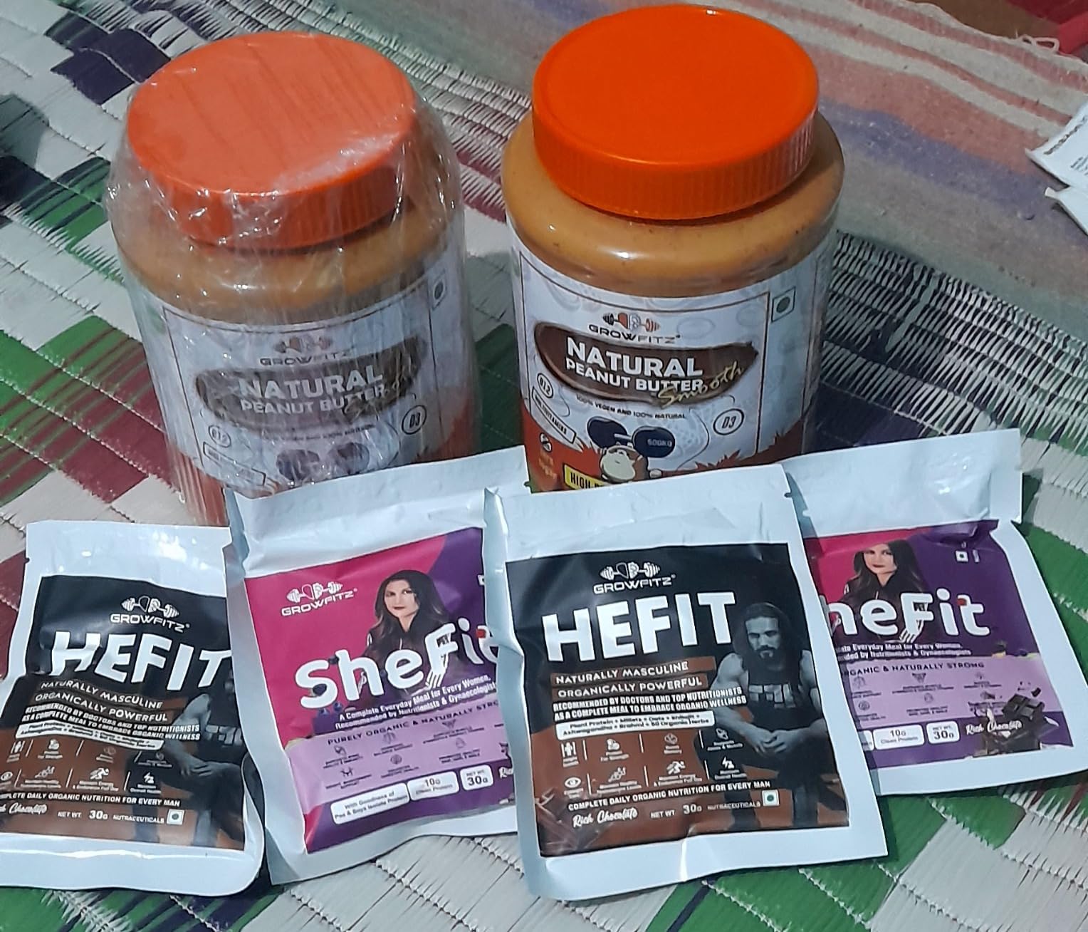 Growfitz Natural Peanut Butter XXXL Smooth | Vegan | Unsweetened | High ...