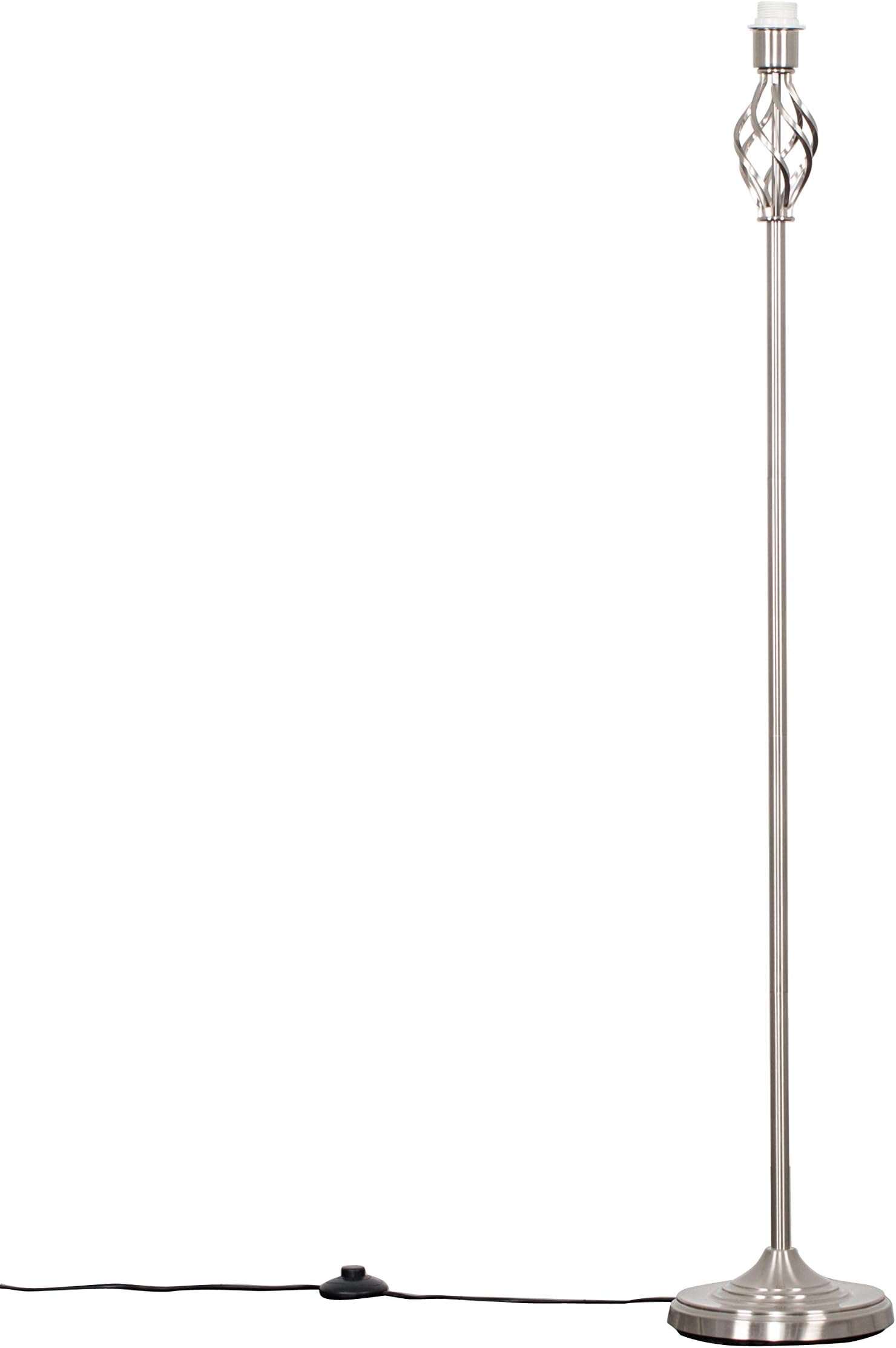 Modern Standard Floor Lamp Base in a Brushed Chrome Metal Finish ...