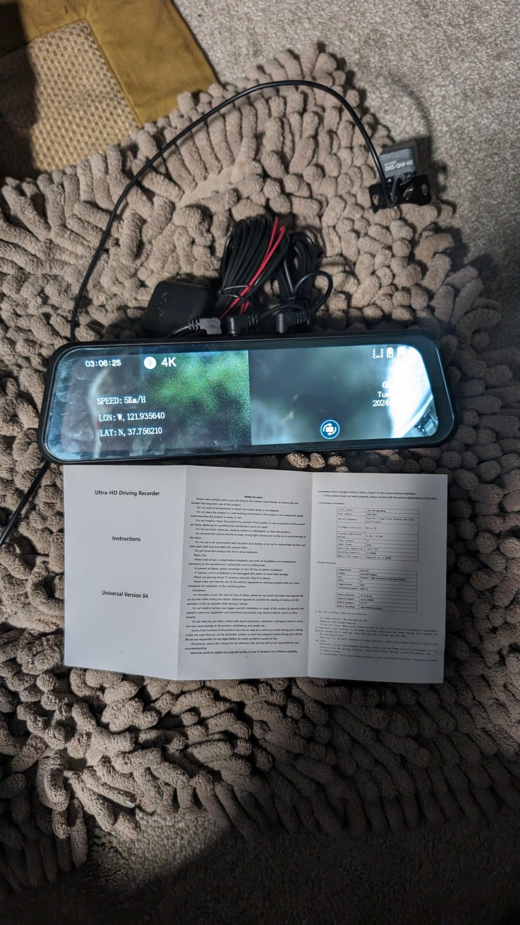 Amazon.com: WDHOICAR 4K Dual Dash Cam 10 Inch HD 2160P Rear 1080P Touch ...