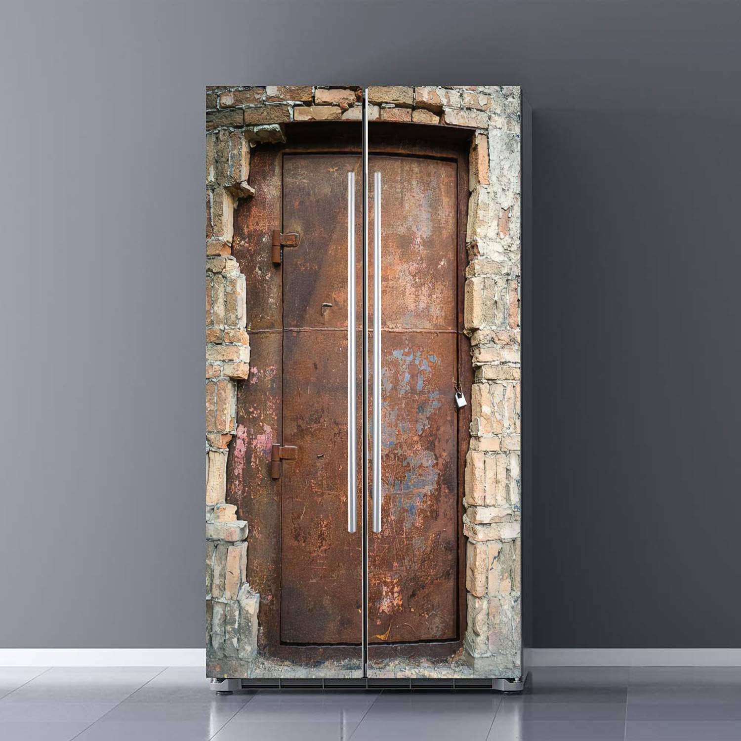 Amazon.com: Self Adhesive Vinyl Refrigerator Wrap Set Distressed Effect ...