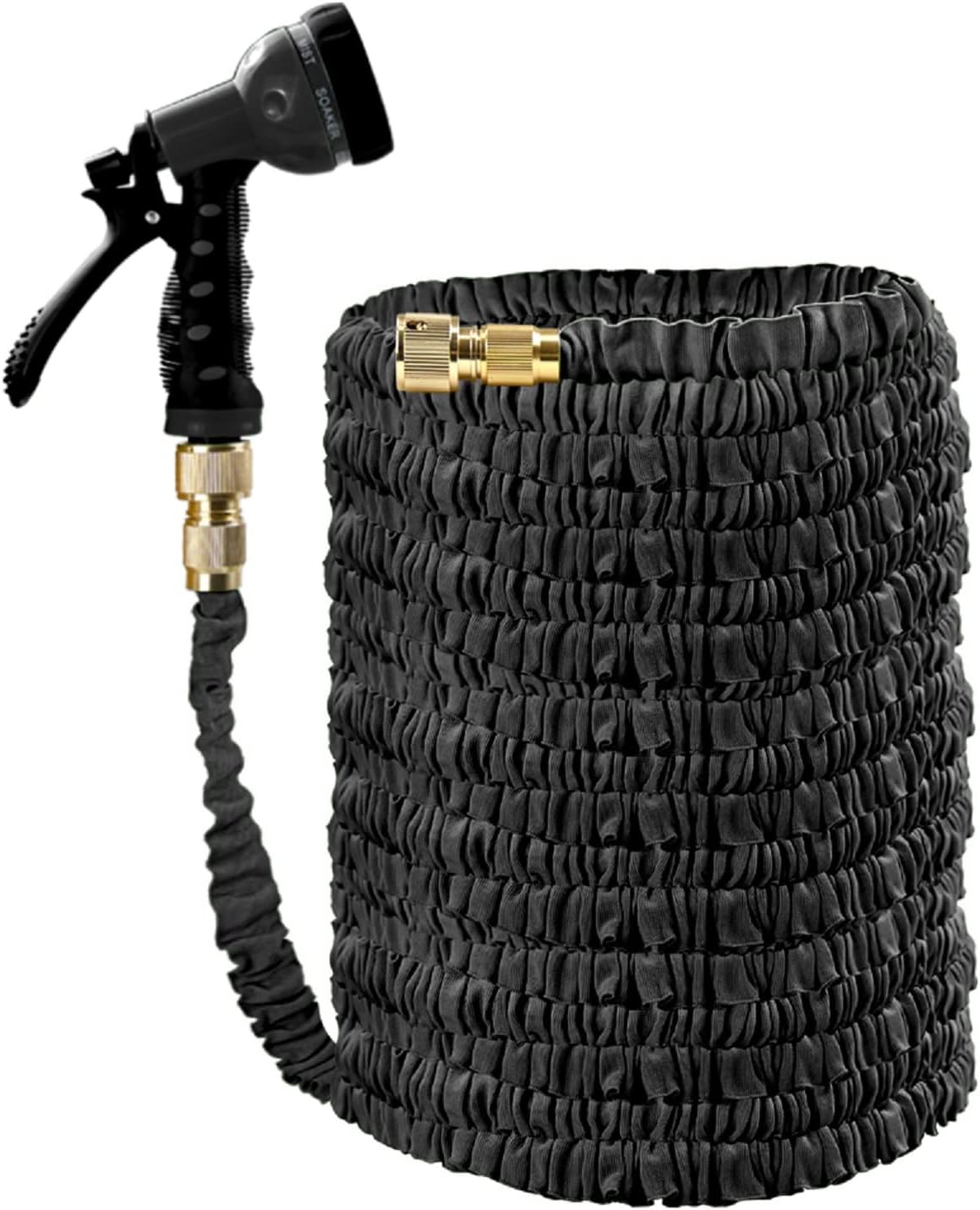 Ram® 100FT Black Expandable Garden Hose Pipe Flexible Garden Lawn Hose ...