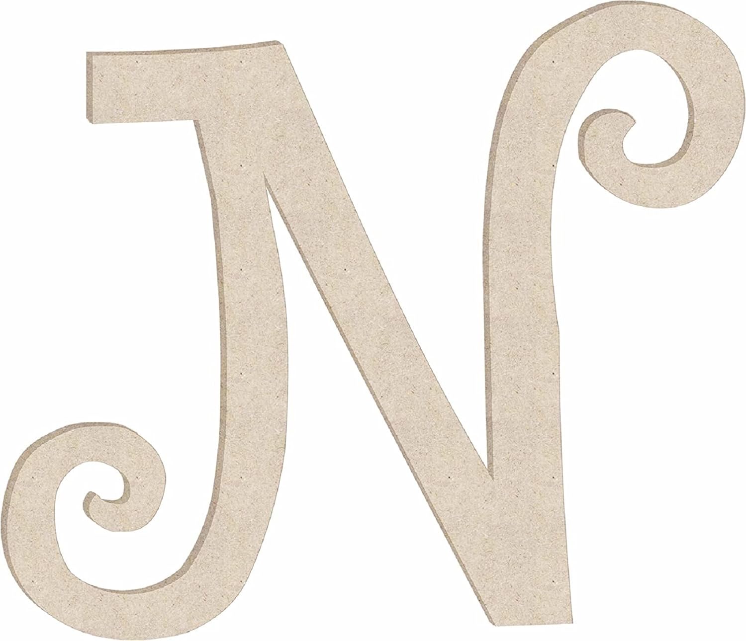 Amazon.com: 5 Inch Wooden Letters Curlz N Girl Font, Unfinished Small ...