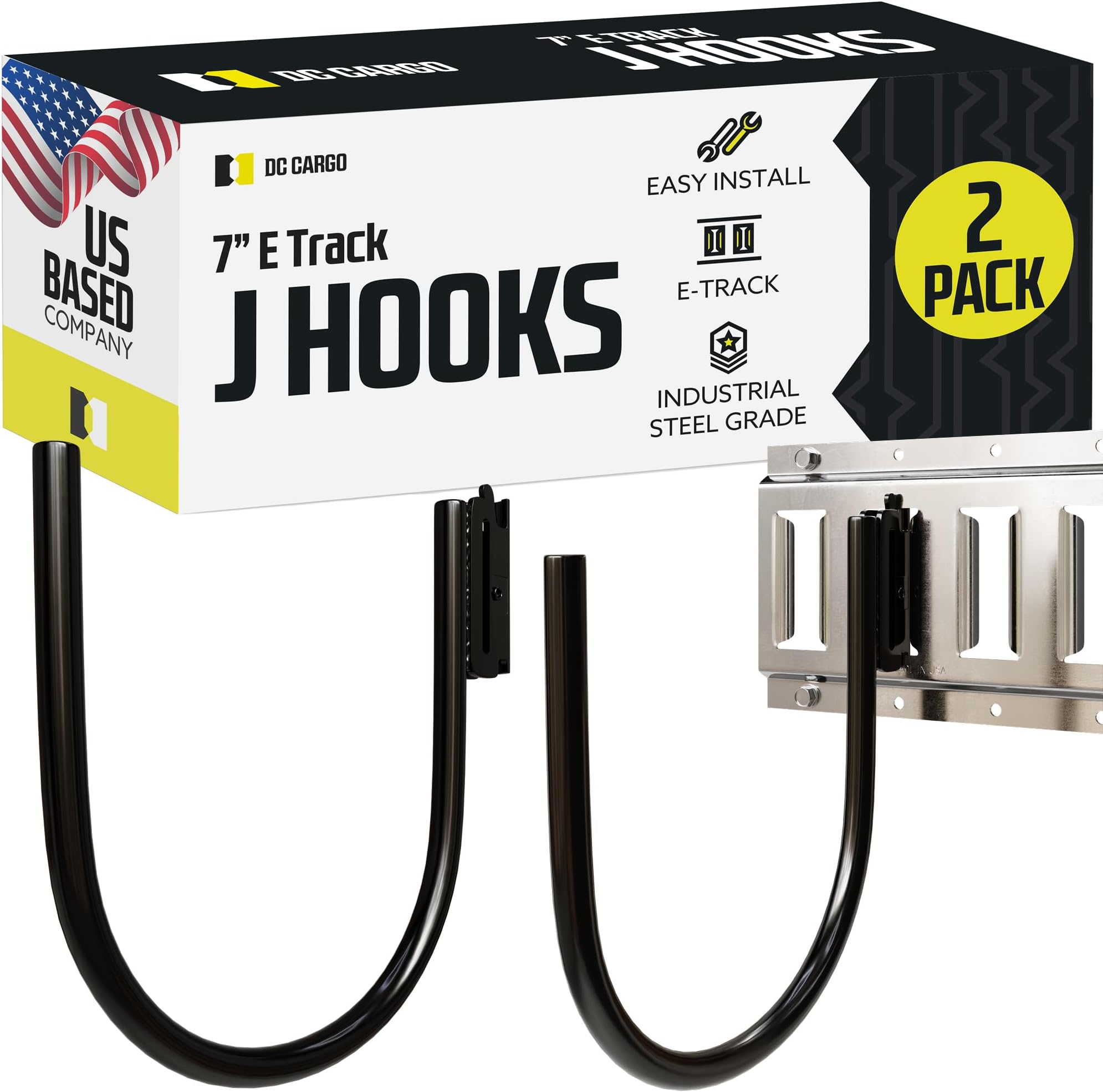 Amazon.com: Zhupoub 8 Pack E-Track J Hooks,E Track Accessories Heavy ...