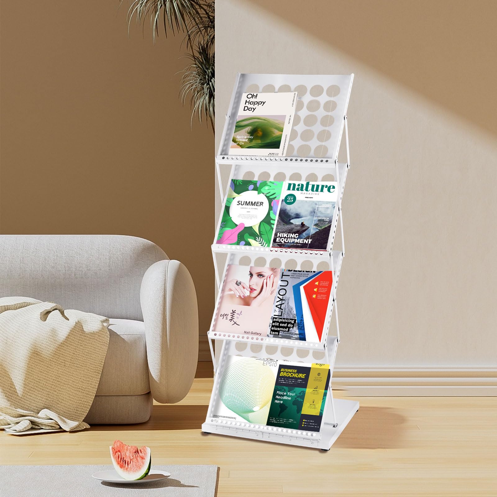Amazon.com : Meticuloso Foldable Magazine Rack Literature Rack Brochure ...