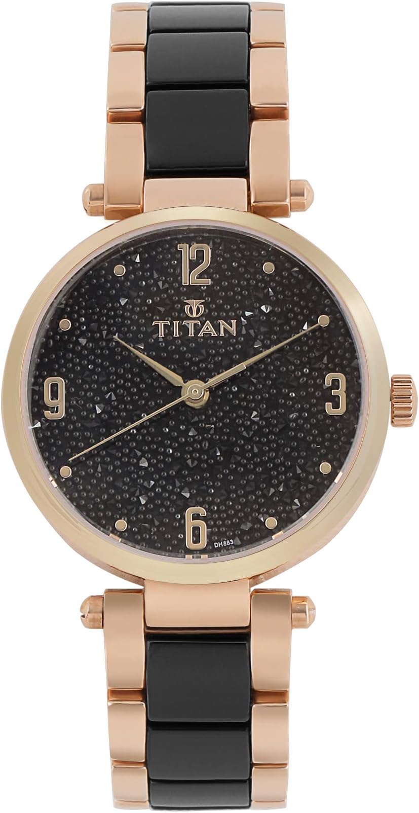 Titan Analog Black Dial and Band Ceramic Watch for Women -NR95016WD01 ...