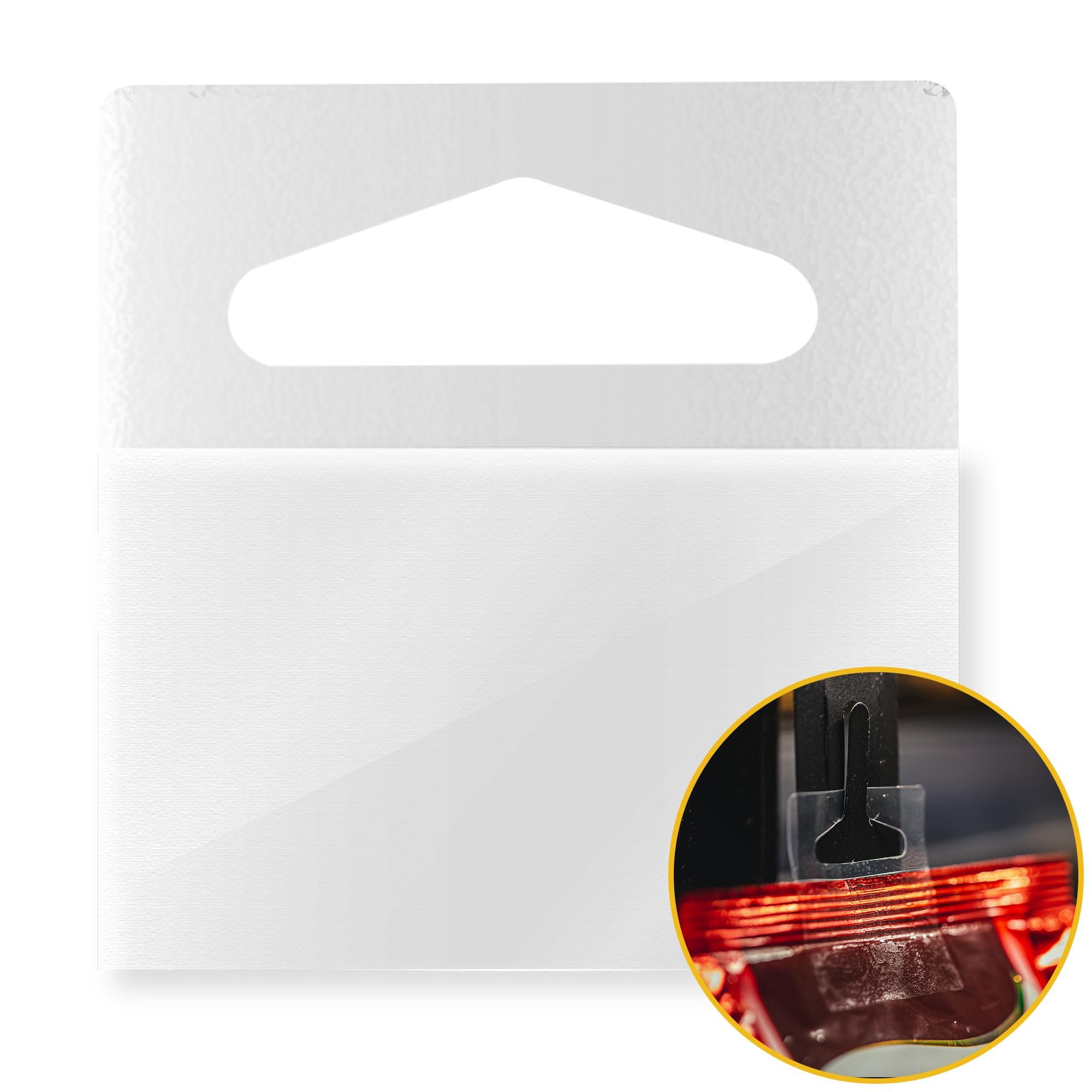 Amazon.com : Adhesive Plastic Triangular Hang Tabs 1 7/8" X 1 3/4 ...