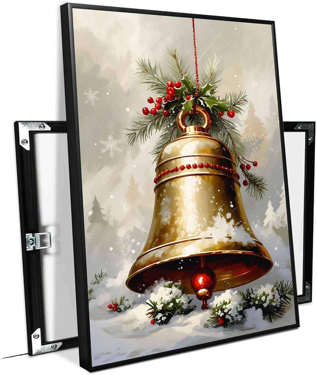 Amazon.com: Christmas Jingle Bells Wall Art Brass Bells Christmas Print ...