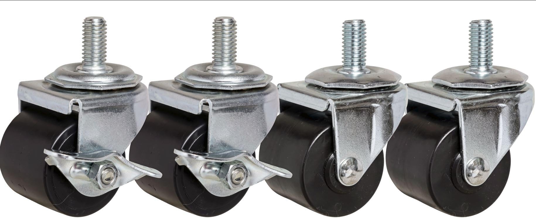 Amazon.com: 2" Caster Set of 4 | Low Profile Casters for Commercial ...