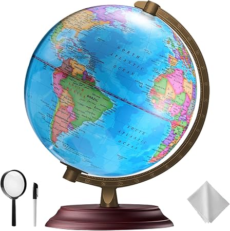 Amazon.com: TTKTK Illuminated World Globe(Dia 8-Inch) for Kids with ...