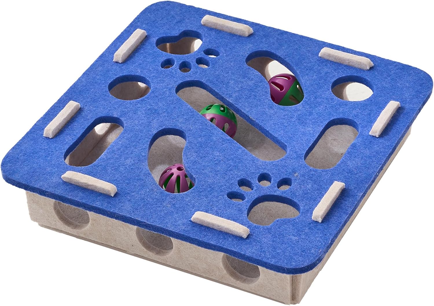Amazon.com: BZDBZD Interactive Cat Puzzle Feeder Toy - Felt Maze Box ...