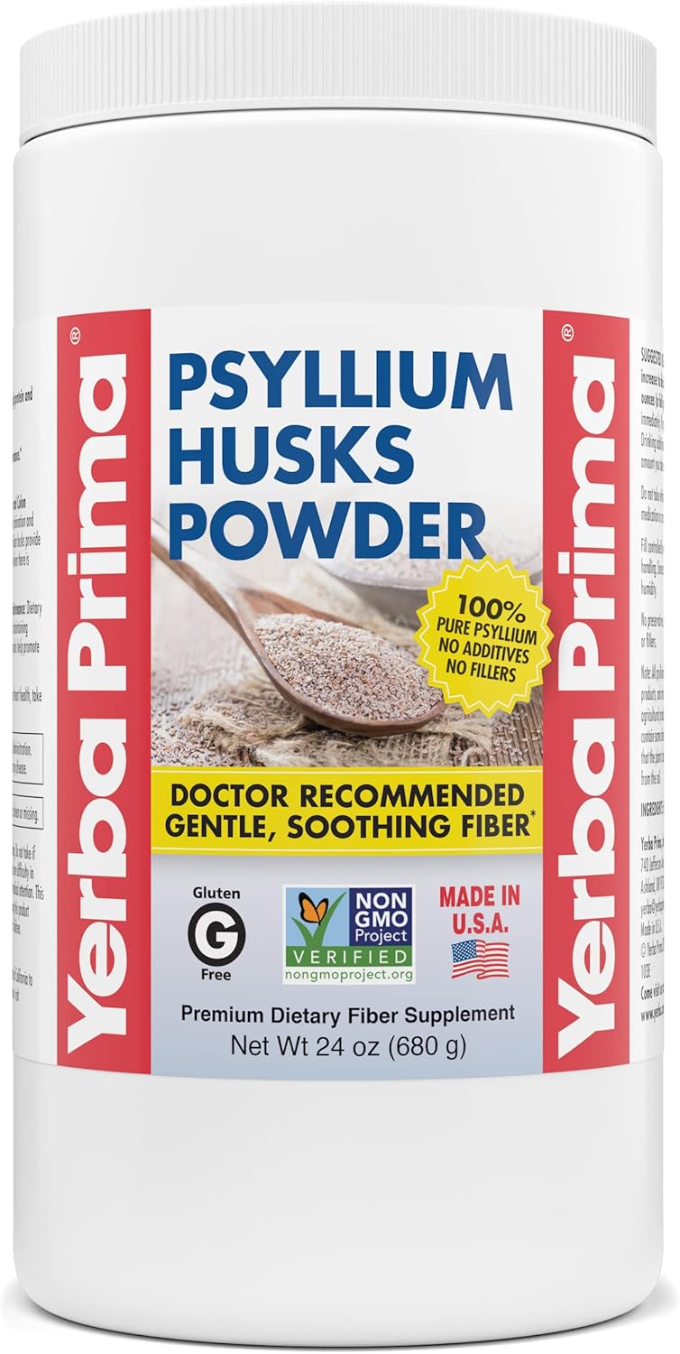 Amazon.com: Yerba Prima Psyllium Husk Powder - 24 oz - Fine Ground ...