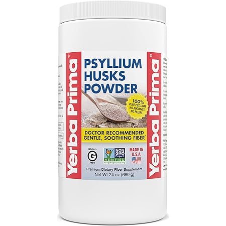 Amazon.com: Yerba Prima Psyllium Husks Powder 12 oz - Natural Fiber ...