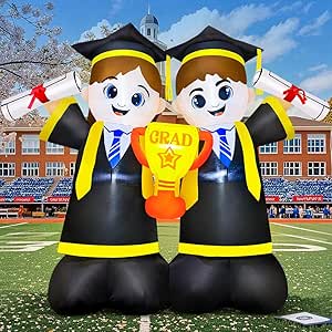 Amazon.com: KOOY 7FT Inflatable Graduation Decorations with LED Lights ...