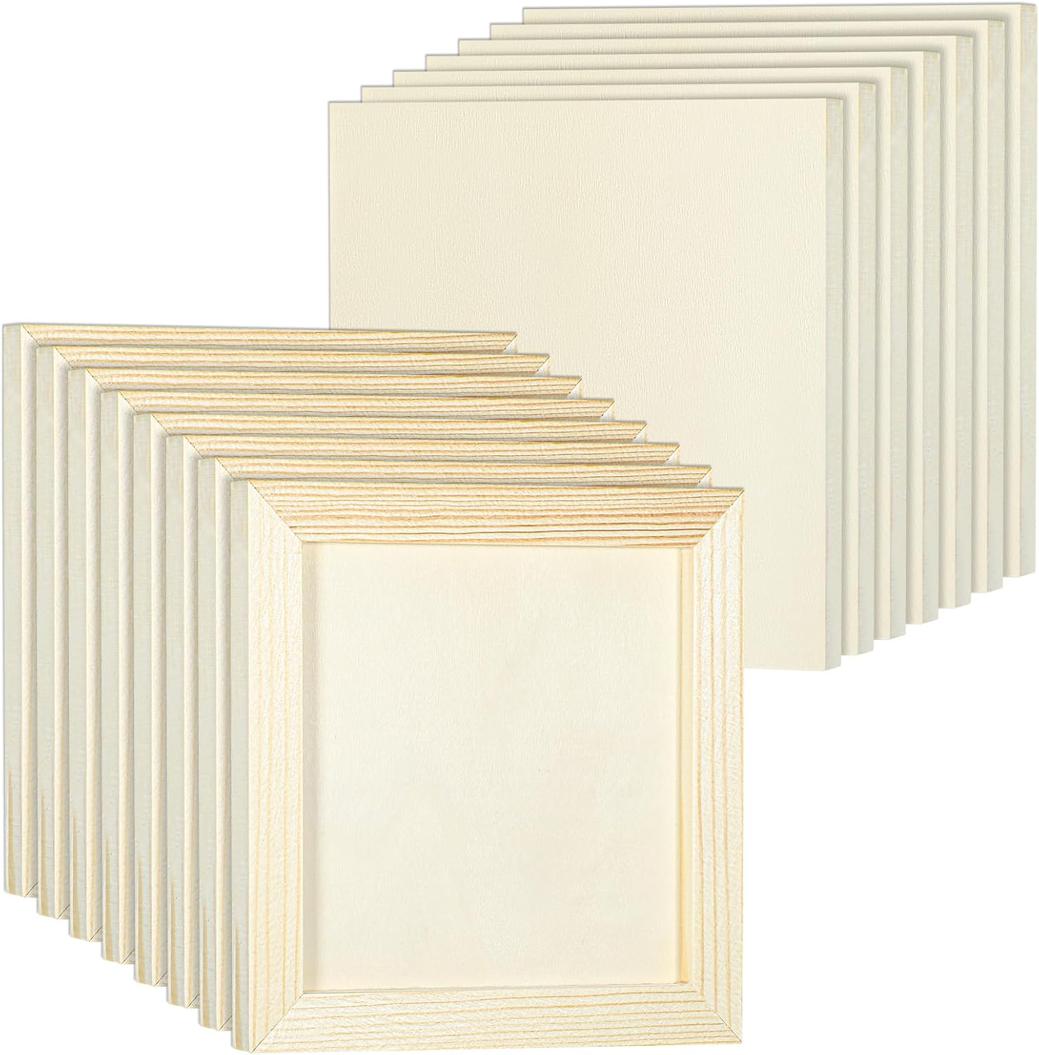 Amazon.com: Aeaocvo 15 Pack Wooden Frames for Crafts, 6 X 6 Inch Square ...