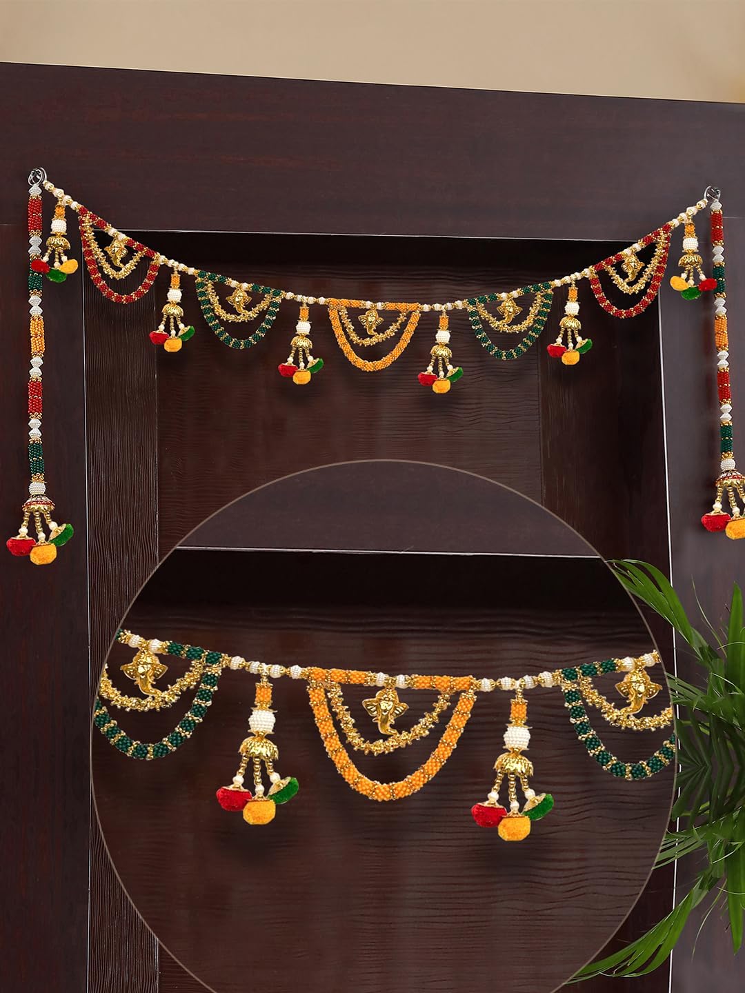 Amazon.com: TIED RIBBONS 36 Inch Ganesha Toran for Door with 2 Side ...