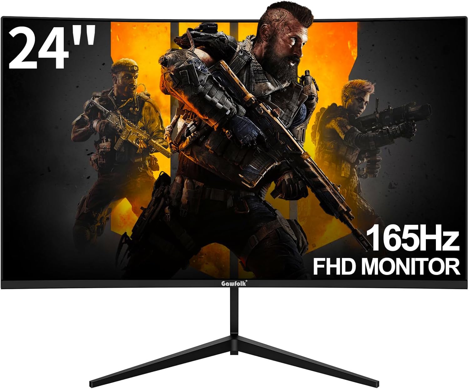 CRUA 24 Zoll Curved Gaming Monitor, 165HZ 2800R 99% sRGB Professional ...
