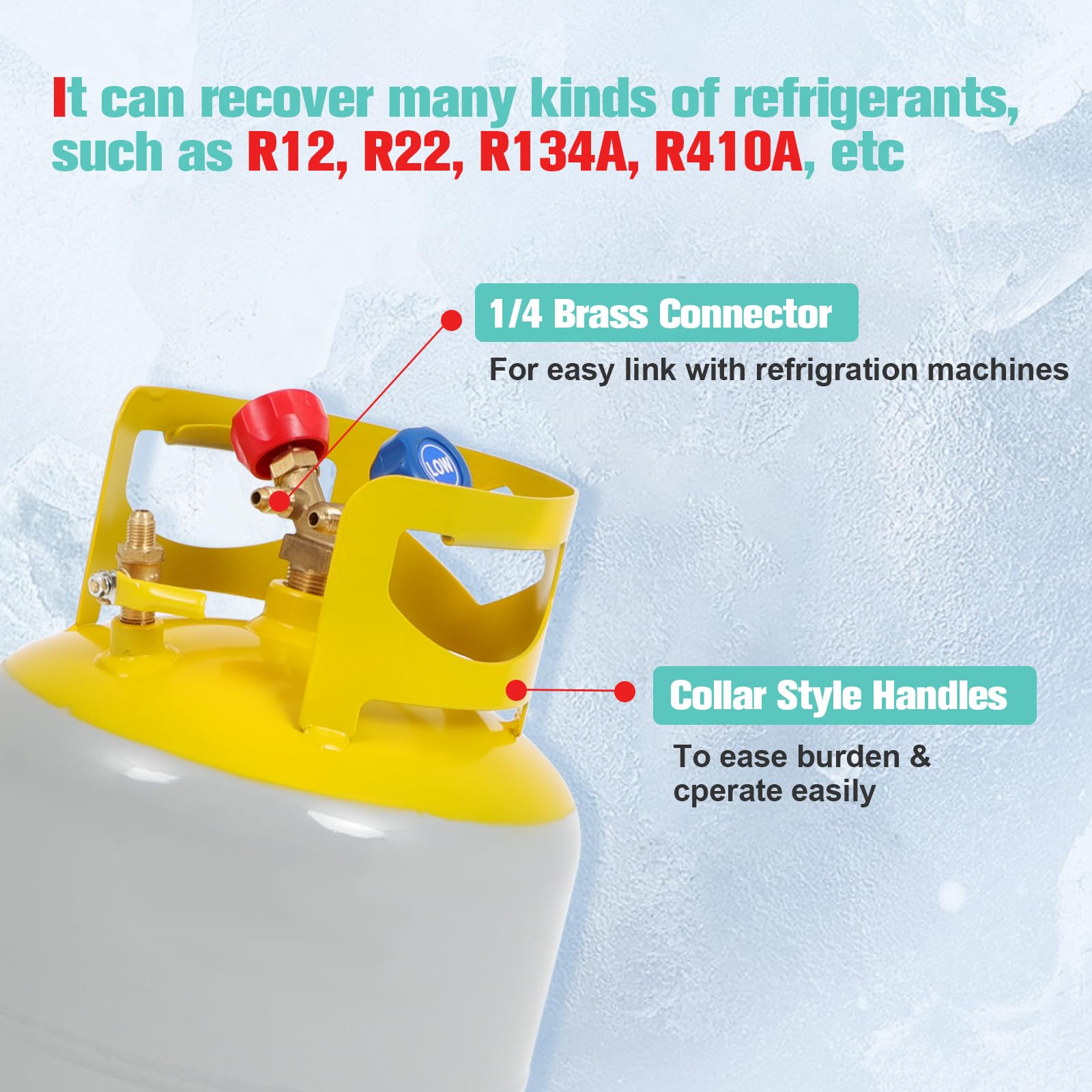 Snapklik.com : 50LB Refrigerant Recovery Tank For R12, R22, R134A ...