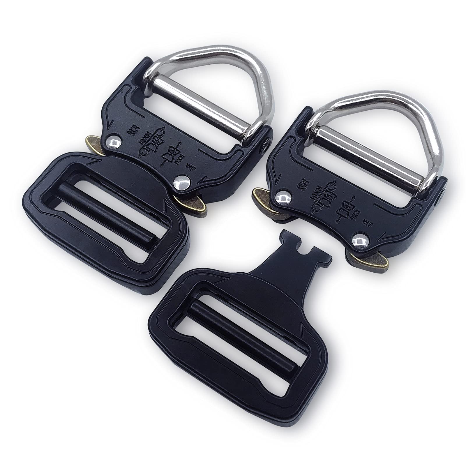 Snapklik.com : Metal Buckle 45mm/1.75" D-Ring Heavy Duty Tactical Belt ...