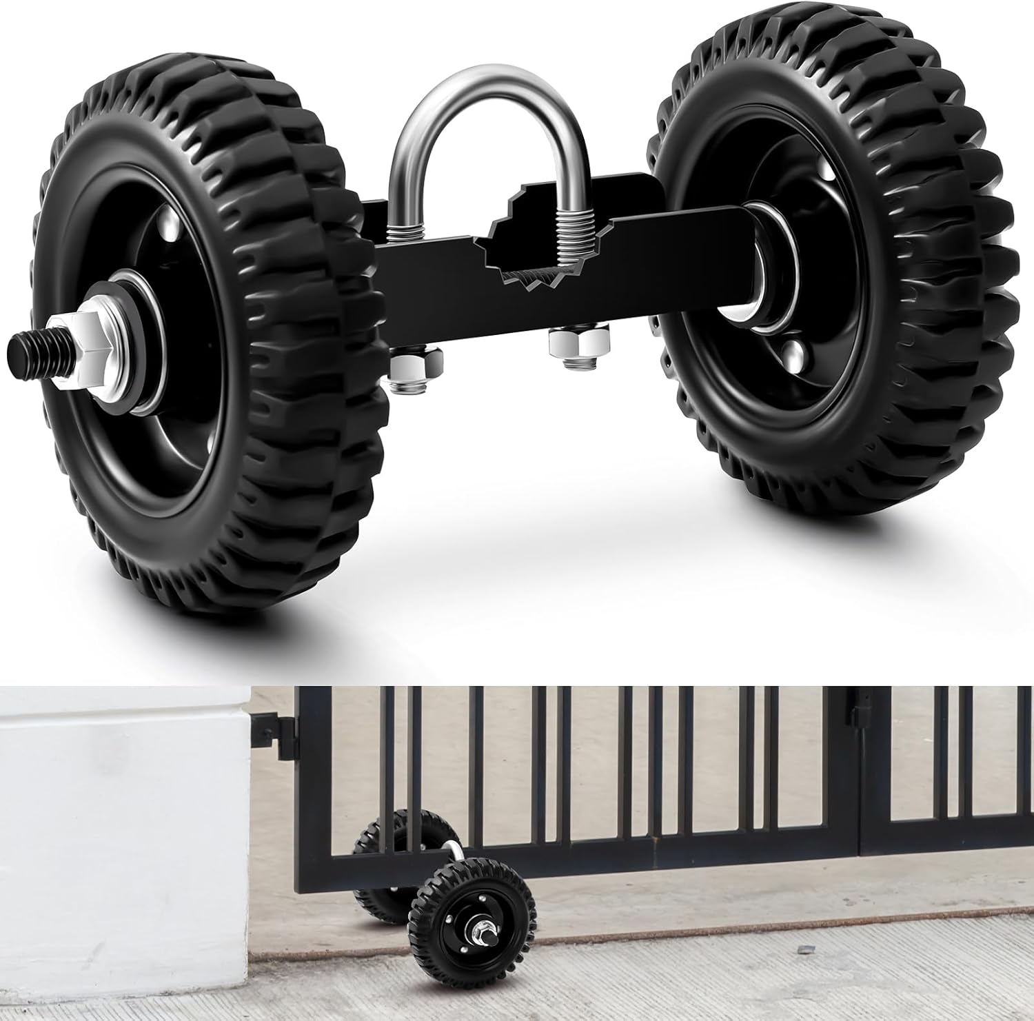 Amazon.com: Threlaco 6 Inch Rolling Fence Gate Wheel for Metal Wooden ...