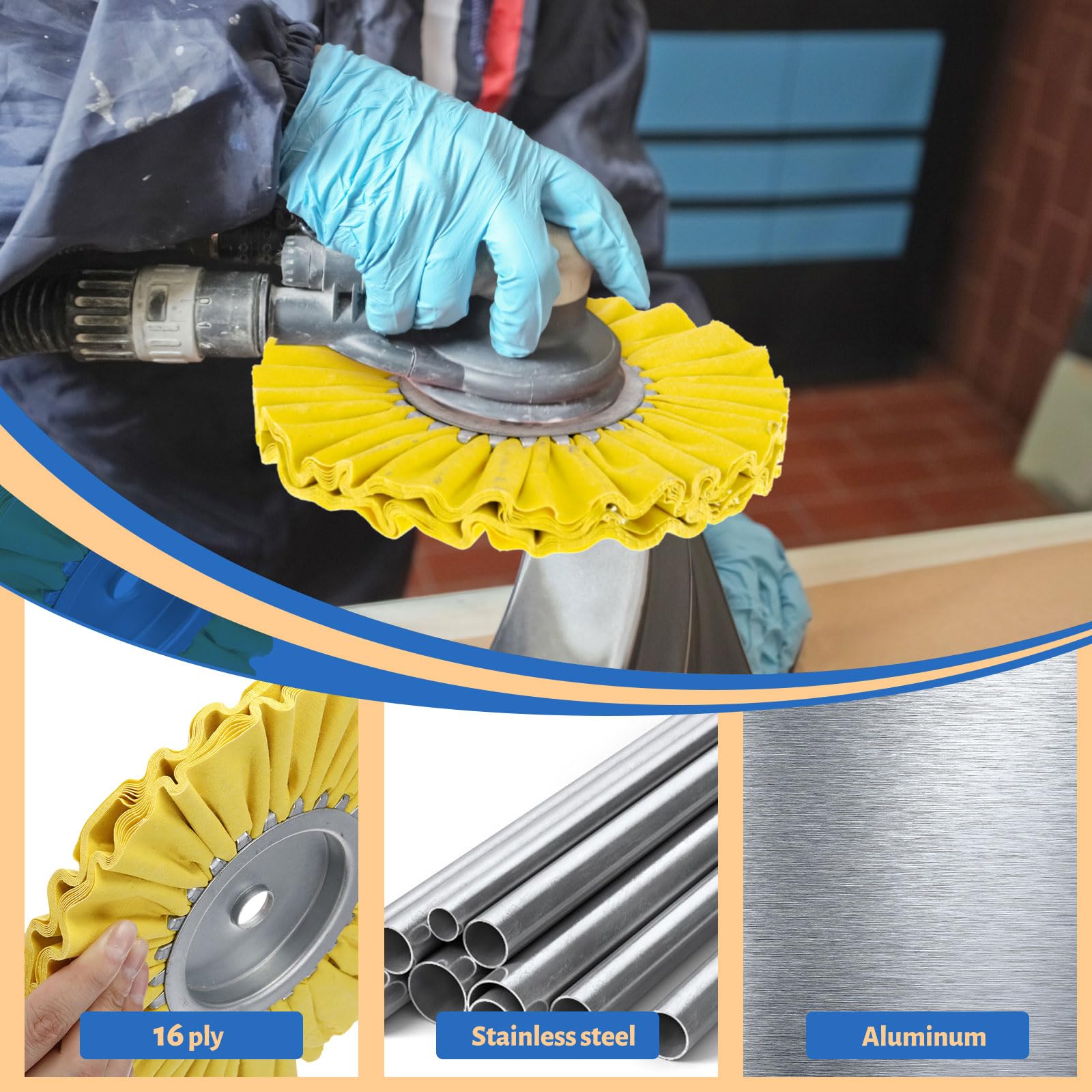 Snapklik.com : Amylove 3 Pcs 8 Airway Buffing Wheel Aluminum Wheel ...