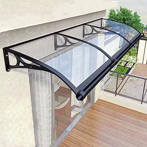 Amazon.com: Outdoor Door Patio Canopy with Aluminum Bracket - UV and ...
